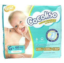COCOLISO PAÑALES 60 PZAS DES T XL/XG 12-16 KG X 4 VERDE MANZANA
