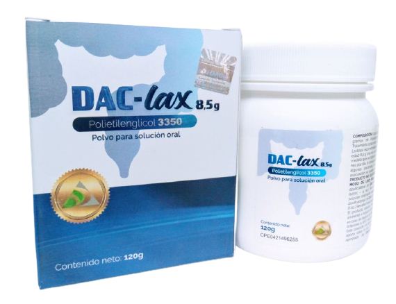 DAC-LAX 8.5 G POLIETILENGLICOL 3350 POLVO PARA SOL ORAL 120G ( MILAX )