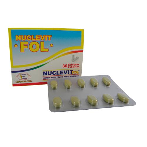 NUCLEVIT FOL HIERRO-AC FOLICO-AC ASCORBICO X 30TAB (FERGANIC FOLIC)