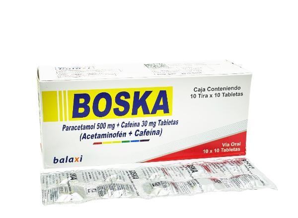BLIST BOSKA PARACETAMOL 500 MG CAFEINA 30 MG X 10 TAB